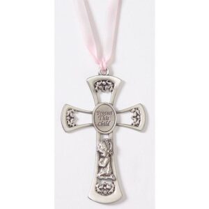 3 3/4" girl pink crib cross