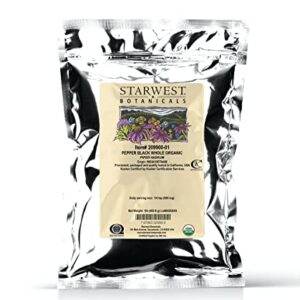 Starwest Botanicals Organic Malabar Black Whole, Pepper, 16 Ounce