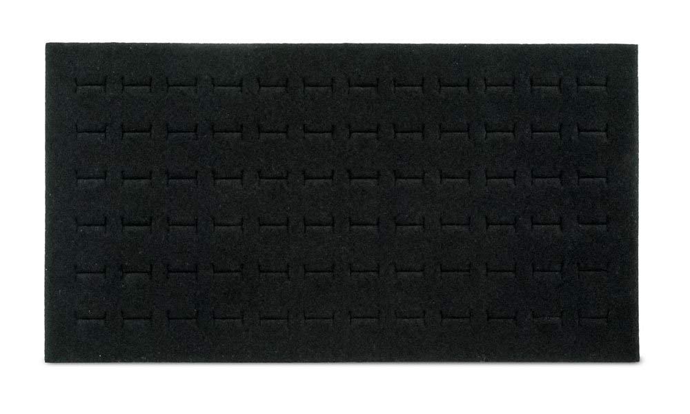 NEW Black 72 Slot Ring Foam Pad Tray Jewelry Display !!