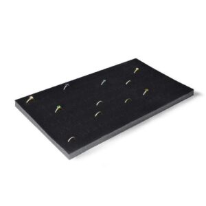 NEW Black 72 Slot Ring Foam Pad Tray Jewelry Display !!