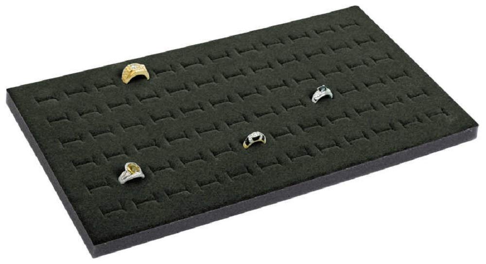 NEW Black 72 Slot Ring Foam Pad Tray Jewelry Display !!