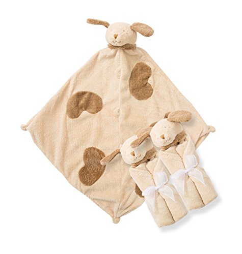 Angel Dear - Light Brown Puppy, Pair and A Spare Blankie Set