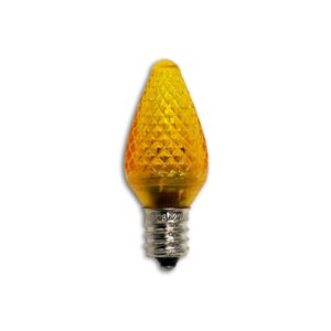 bulbrite led colors c7 non-dimmable candelabra screw base (e12) light bulb 5 watt equivalent orange 1-pack