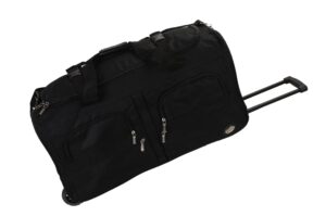 rockland rolling duffel bag, black, 40-inch