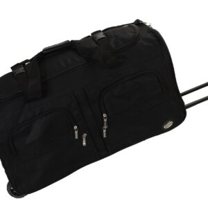 Rockland Rolling Duffel Bag, Black, 40-Inch