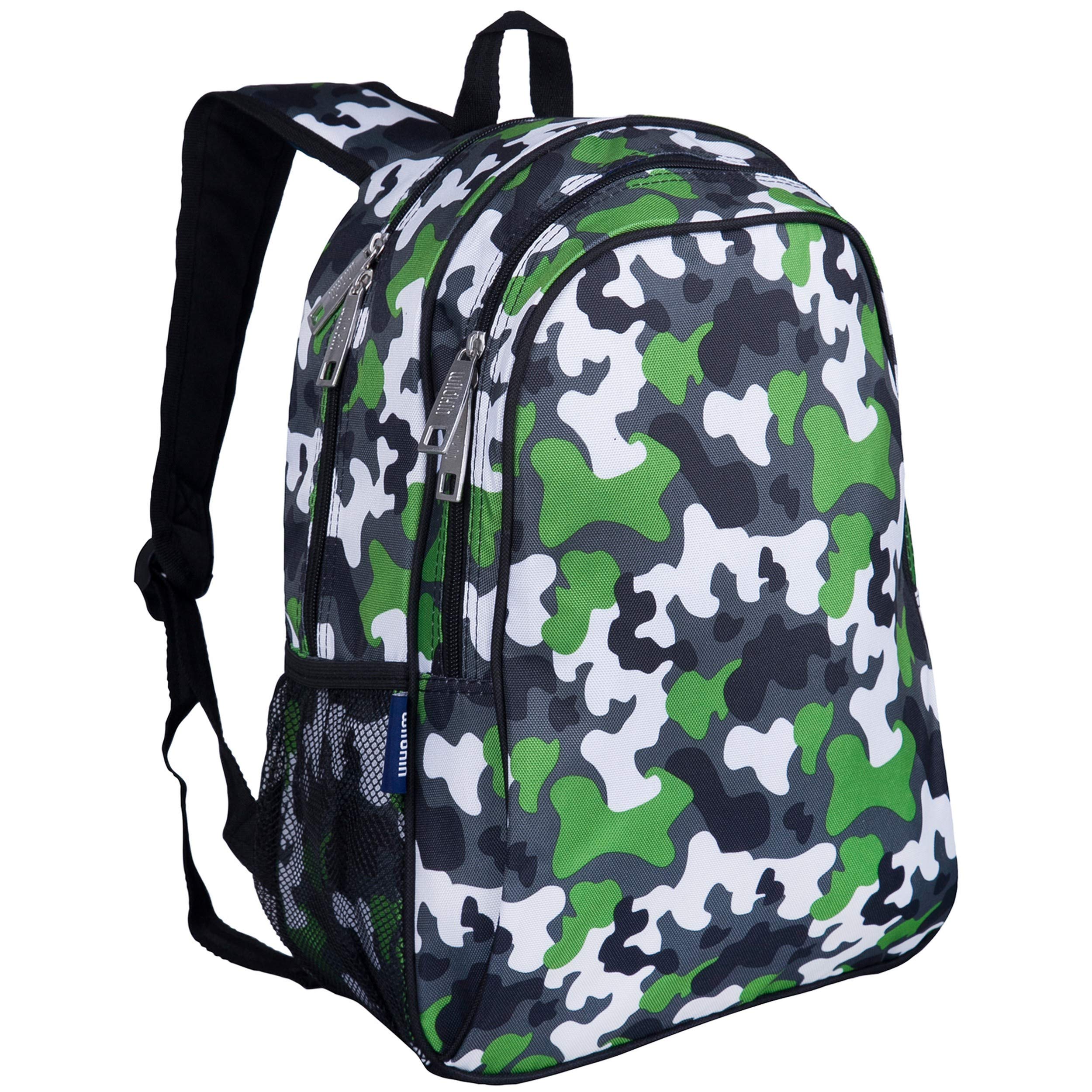 Wildkin 15-Inch Kids Backpack for Boys & Girls, Perfect for Early Elementary Daycare School Travel, Features Padded Back & Adjustable Strap (Green Camo)