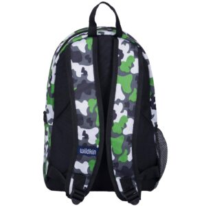 Wildkin 15-Inch Kids Backpack for Boys & Girls, Perfect for Early Elementary Daycare School Travel, Features Padded Back & Adjustable Strap (Green Camo)