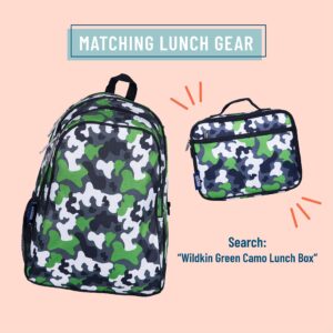 Wildkin 15-Inch Kids Backpack for Boys & Girls, Perfect for Early Elementary Daycare School Travel, Features Padded Back & Adjustable Strap (Green Camo)