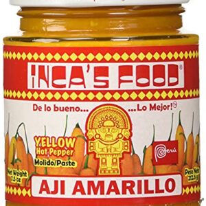 Inca's Food Aji Amarillo Paste - Hot Yellow Pepper Paste, 7.5 Oz Jar - Product of Peru