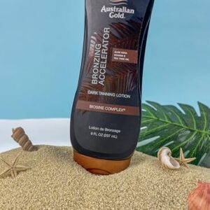 Australian Gold Dark Tanning Accelerator Lotion With Bronzer, 8 Ounce, New Package Same Formula, B003GX5SSC