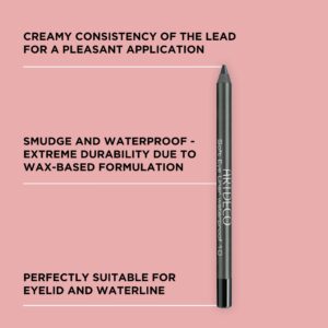 ARTDECO Soft Eyeliner Waterproof - Black N°10 - Creamy Consistency - Glides onto Eye - Smudge-Proof & Waterproof - Long Lasting Wax-Based Formula - Eyeliner Pencil - Eye Makeup - Kajal - 0.04 Oz