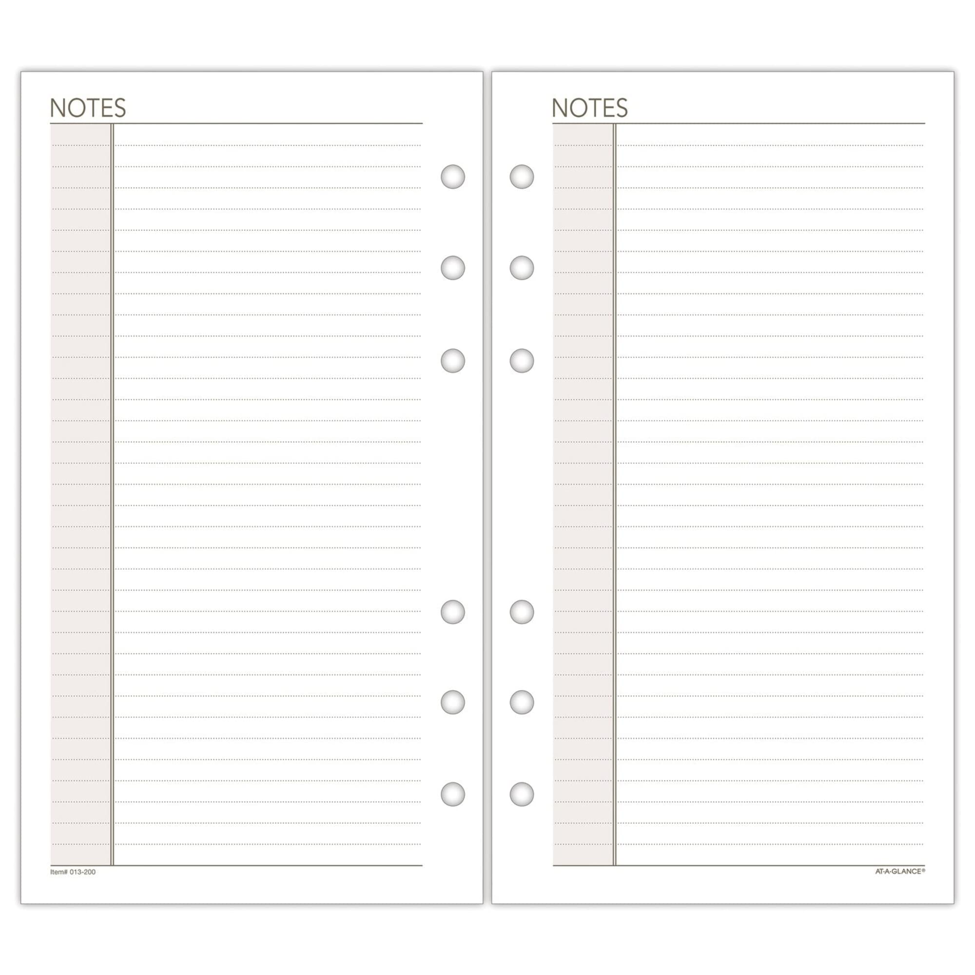 Day Runner Undated Planner Notes Refill, 3.75 x 6.75 Inches (013-200)