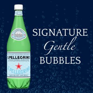 S.Pellegrino Sparkling Natural Mineral Water, 33.8 fl oz. Plastic Bottles (Pack of 12)