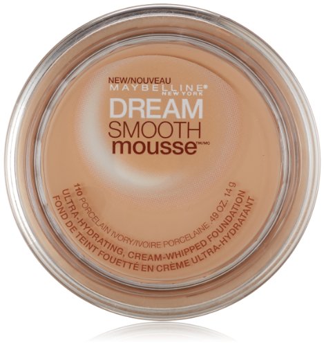 Maybelline New York Dream Smooth Mousse Foundation, Porcelain Ivory, 0.49 Ounce