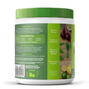 Amazing Grass Green Superfood Energy: Smoothie Mix, Super Greens Powder & Plant Based Caffeine with Green Tea and Flax Seed, Nootropics Support, Lemon Lime, 30 Servings