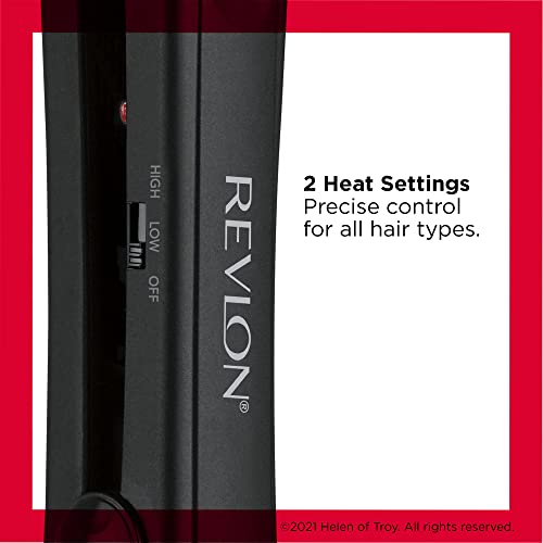 Revlon Smooth and Straight Ceramic Flat Iron | Fast Results, Smooth Styles (1 in)