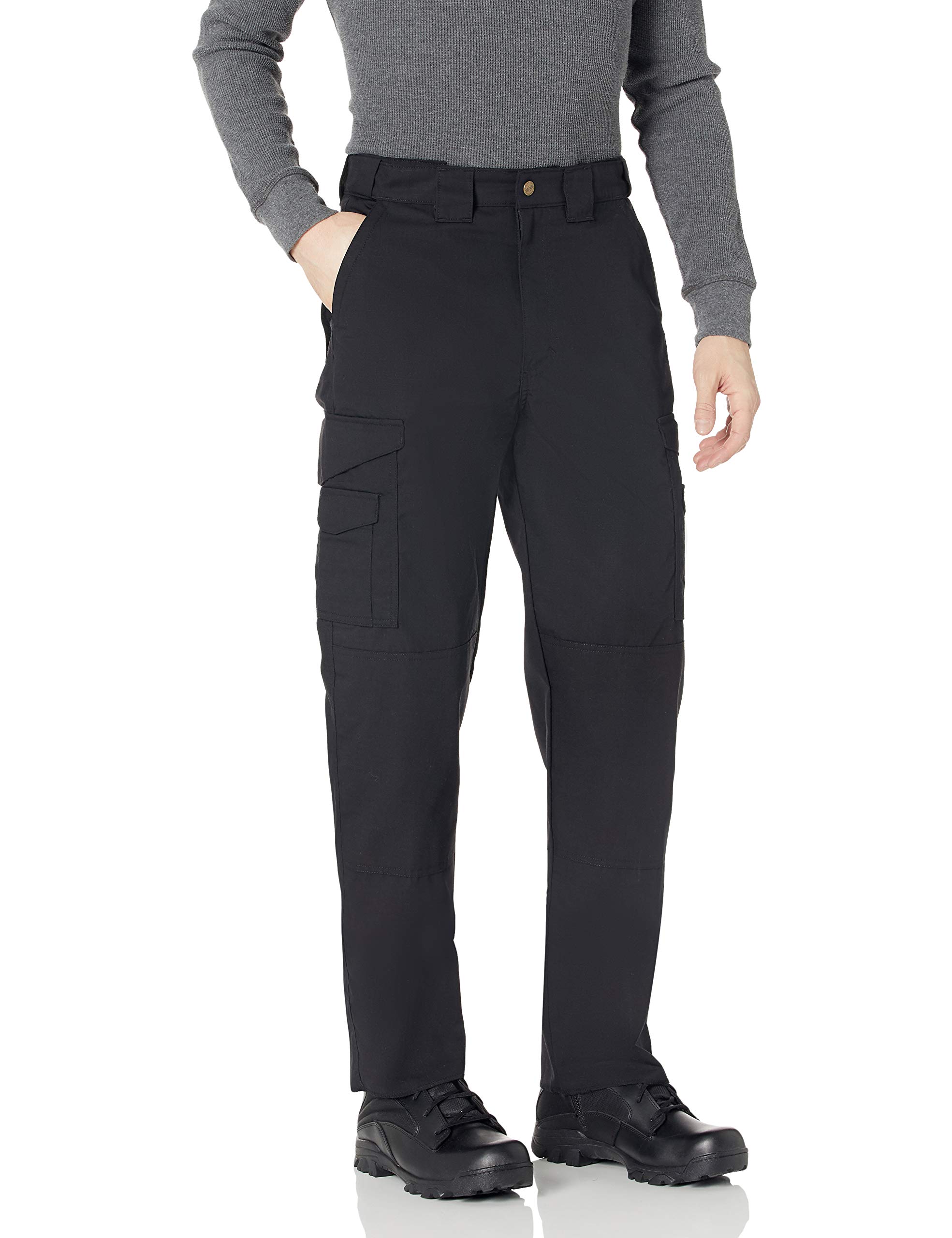 Tru-Spec Men's 24-7 Series Original Tactical Pant - Reliable Pants for Men - Ideal for Hiking, Camping, EMT, and Tactical Use - 65% Polyester, 35% Cotton - Black - 42W x 34L