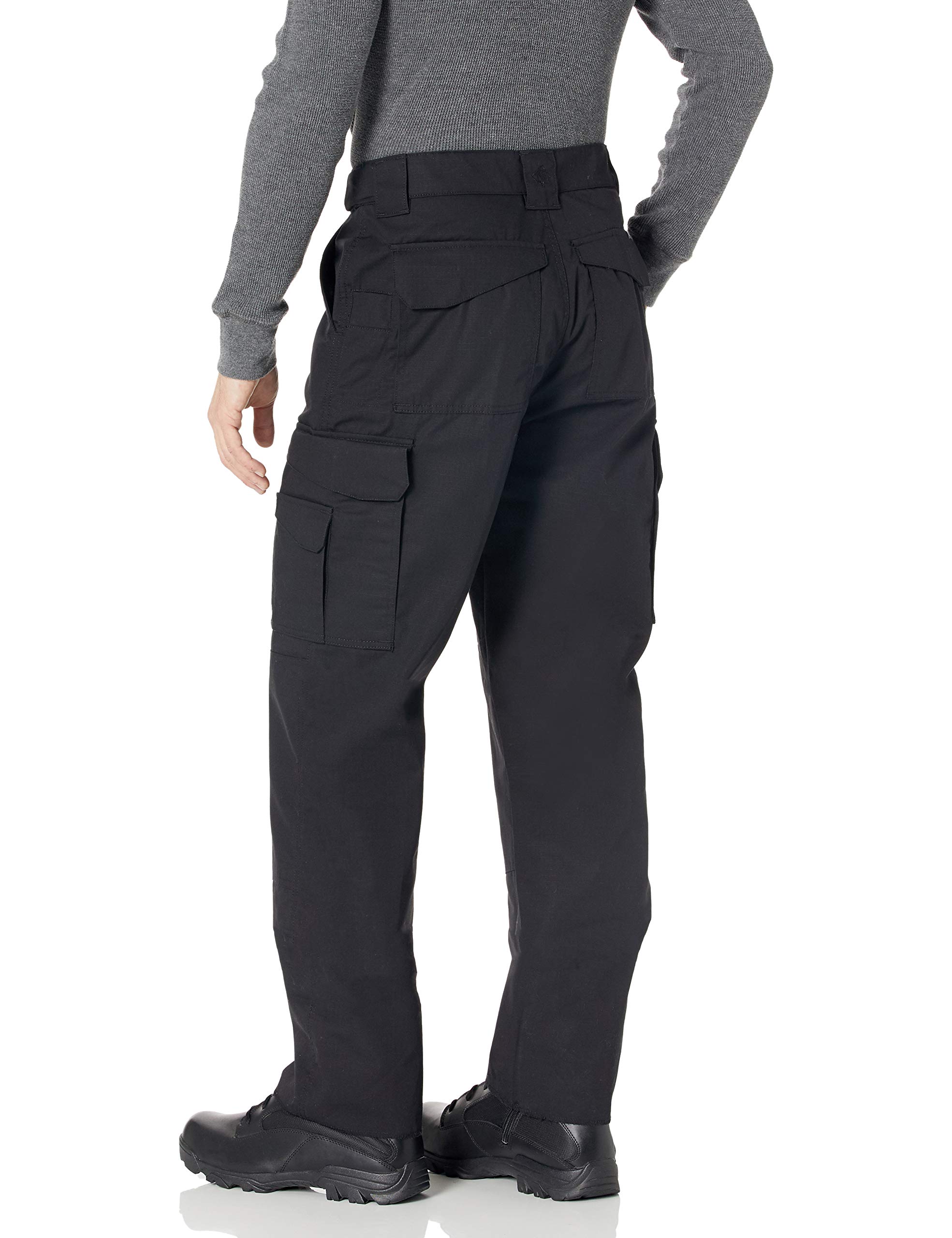 Tru-Spec Men's 24-7 Series Original Tactical Pant - Reliable Pants for Men - Ideal for Hiking, Camping, EMT, and Tactical Use - 65% Polyester, 35% Cotton - Black - 42W x 34L