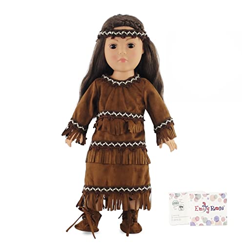 Emily Rose 18 Inch Doll Clothes Clothing – 18-in Doll Native American Outfit Costume Set Fits Most 18” Dolls | Includes Doll Shoes and Accessories | Doll NOT Included