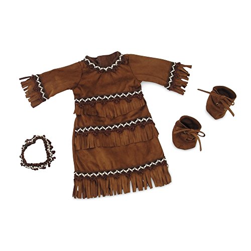 Emily Rose 18 Inch Doll Clothes Clothing – 18-in Doll Native American Outfit Costume Set Fits Most 18” Dolls | Includes Doll Shoes and Accessories | Doll NOT Included