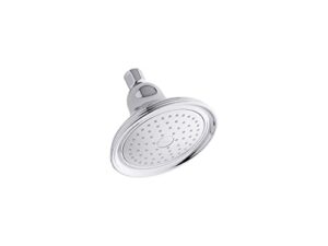 kohler 10391-ak-cp devonshire single-function showerhead, single spray setting, 5-15/16" sprayface, 2.5 gpm, polished chrome