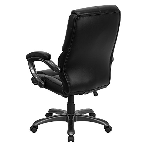 Flash Furniture Greer High Back Black LeatherSoft Executive Swivel Ergonomic Office Chair with Arms