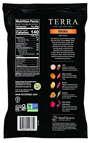 Terra Vegetable Chips, Original Chips with Sea Salt, 6.8 Oz