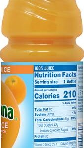 Tropicana 100% Orange Juice, 15.2 fl oz (Pack of 12) - Real Fruit Juices, Vitamin C Rich, No Added Sugars, No Artificial Flavors