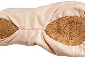 Sansha unisex-adult Pro 1 Canvas Ballet Slipper,Light Pink,6 M (4 M US Women's)