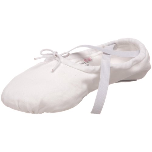 Sansha unisex-adult Pro 1 Canvas Ballet Slipper,White,15 M (13 M US Women's/11 M US Men's)