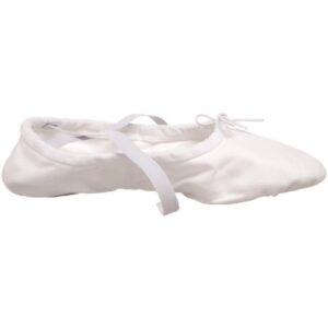 Sansha unisex-adult Pro 1 Canvas Ballet Slipper,White,15 M (13 M US Women's/11 M US Men's)