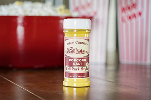 Amish Country Popcorn | Ballpark ButterSalt Popcorn Salt - 6 oz Bottle | Old Fashioned, Non-GMO and Gluten Free (6 oz Bottle)