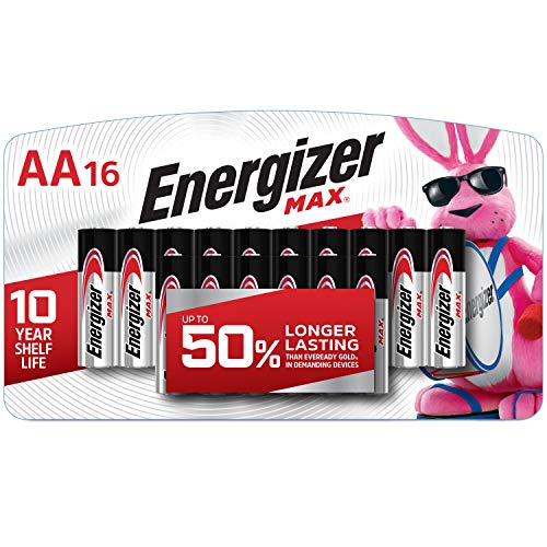 Energizer AA Batteries, Max Alkaline Batteries, 16 Count