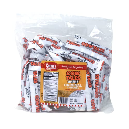 Goetze's Candy Vanilla Cow Tales Minis - 2 Pound Bag (32 Ounces) - Fresh from the Factory