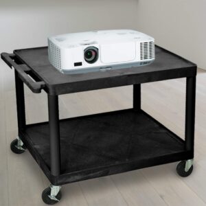 LUXOR LP27-B 27"H AV Cart - Two Shelves