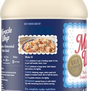 Miracle Whip Dressing, for a Keto and Low Carb Lifestyle, (30 fl oz Jar)