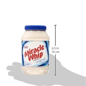 Miracle Whip Dressing, for a Keto and Low Carb Lifestyle, (30 fl oz Jar)