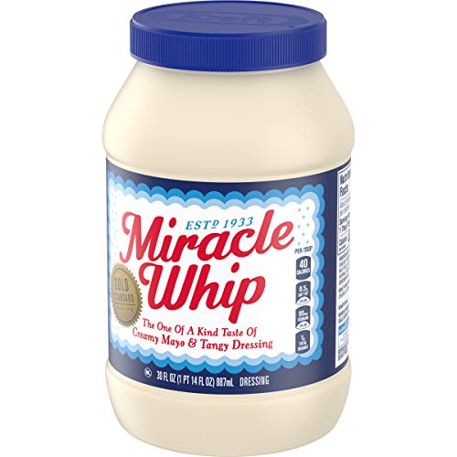 Miracle Whip Dressing, for a Keto and Low Carb Lifestyle, (30 fl oz Jar)