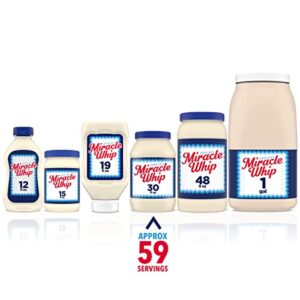 Miracle Whip Dressing, for a Keto and Low Carb Lifestyle, (30 fl oz Jar)