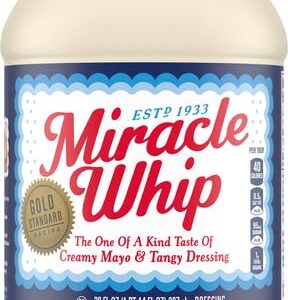 Miracle Whip Dressing, for a Keto and Low Carb Lifestyle, (30 fl oz Jar)