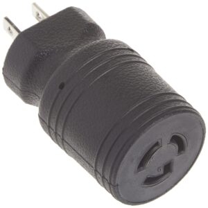 conntek 30111-bk locking adapter u.s. 3 prong male plug to 15 amp locking female connector nema 5-15p to nema l5-15r black