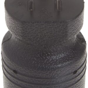 Conntek 30111-BK Locking Adapter U.S. 3 Prong Male Plug To 15 Amp Locking Female Connector NEMA 5-15P to NEMA L5-15R Black