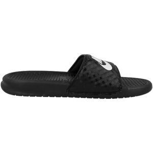 Nike Women's Benassi Just Do It Sandal, Black/White, 8 Regular US