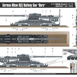 Hobby Boss German 80cm K(E) Railway Gun 'Dora' Vehicle Model Building Kit for 14 years to 18 years