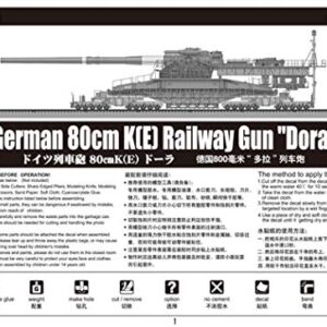 Hobby Boss German 80cm K(E) Railway Gun 'Dora' Vehicle Model Building Kit for 14 years to 18 years