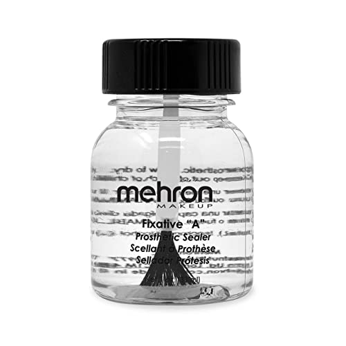 Mehron Makeup Fixative "A" | Prosthetic Sealer | Special FX Makeup and Modeling Putty Wax Sealer | 1 fl oz (30 ml) for Stage and Screen, Theater, Cosplay, Halloween, and More