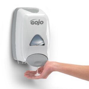 GOJO FMX-12 Push-Style Foam Soap Dispenser, Dove Grey, for 1250 mL GOJO FMX-12 Hand Soap Refills (Pack of 1) - 5150-06