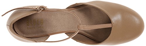 Bloch Women's Splitflex T-Strap Character Shoe, Tan, 7.5