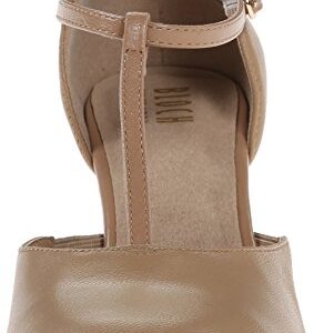 Bloch Women's Splitflex T-Strap Character Shoe, Tan, 7.5