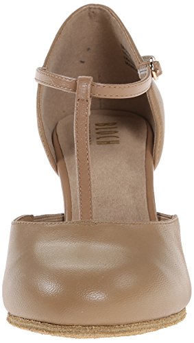 Bloch Women's Splitflex T-Strap Character Shoe, Tan, 7.5